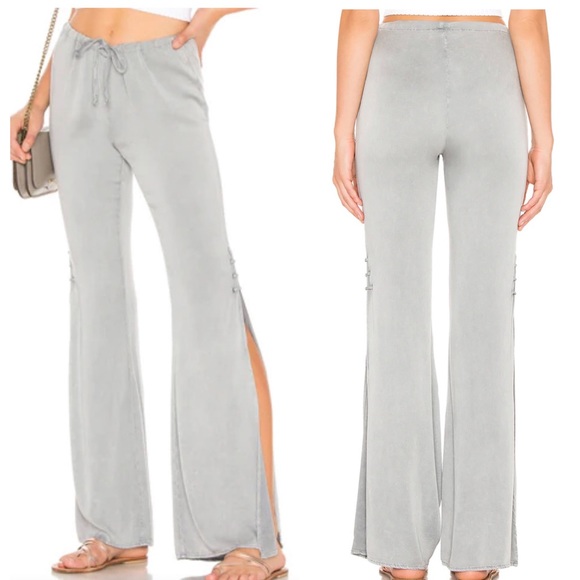 Chaser | Pants & Jumpsuits | Chaser Gray Side Slit Bell Bottom Pants M ...